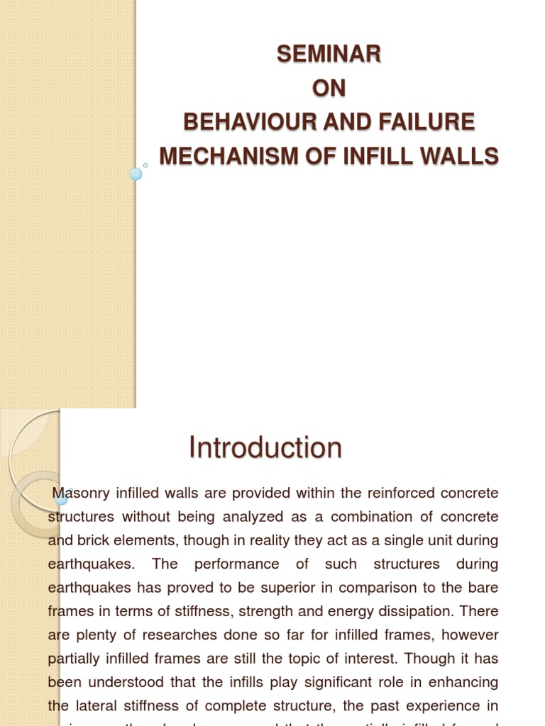 Behaviour and Failure Mechanism of Infill Walls | PDF | Fracture ...