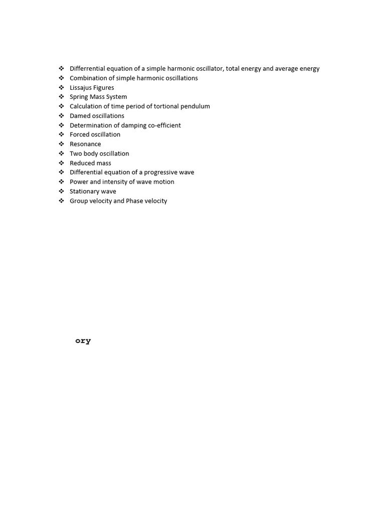 Waves and Oscillation | PDF | Oscillation | Waves