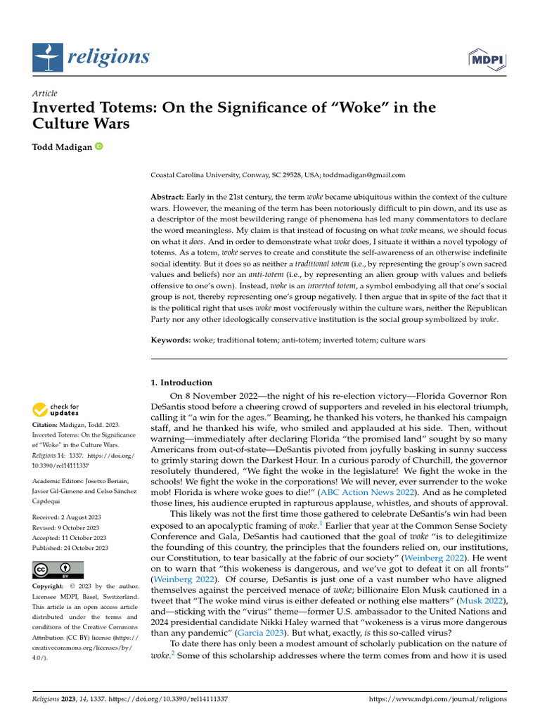 (bỏ ) Inverted Totems: On the Significance of “Woke” in the Culture ...