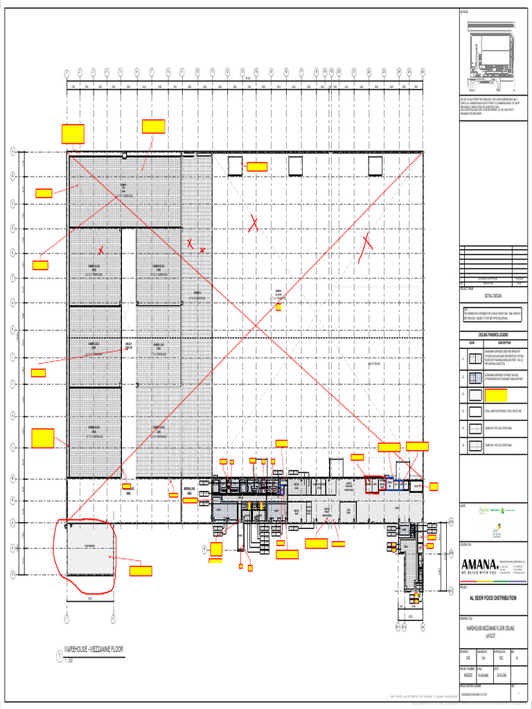 01-0151-WAREHOUSE MEZZANINE FLOOR CEILING LAYOUT - commented | PDF
