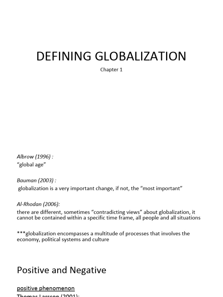 Defining Globalization 1 (1) | PDF | Globalization | Economies