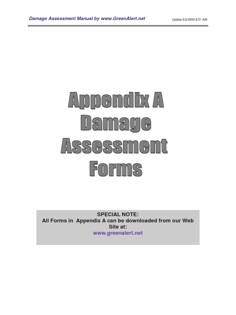 Damage Assessment Forms | Emergency | Basement