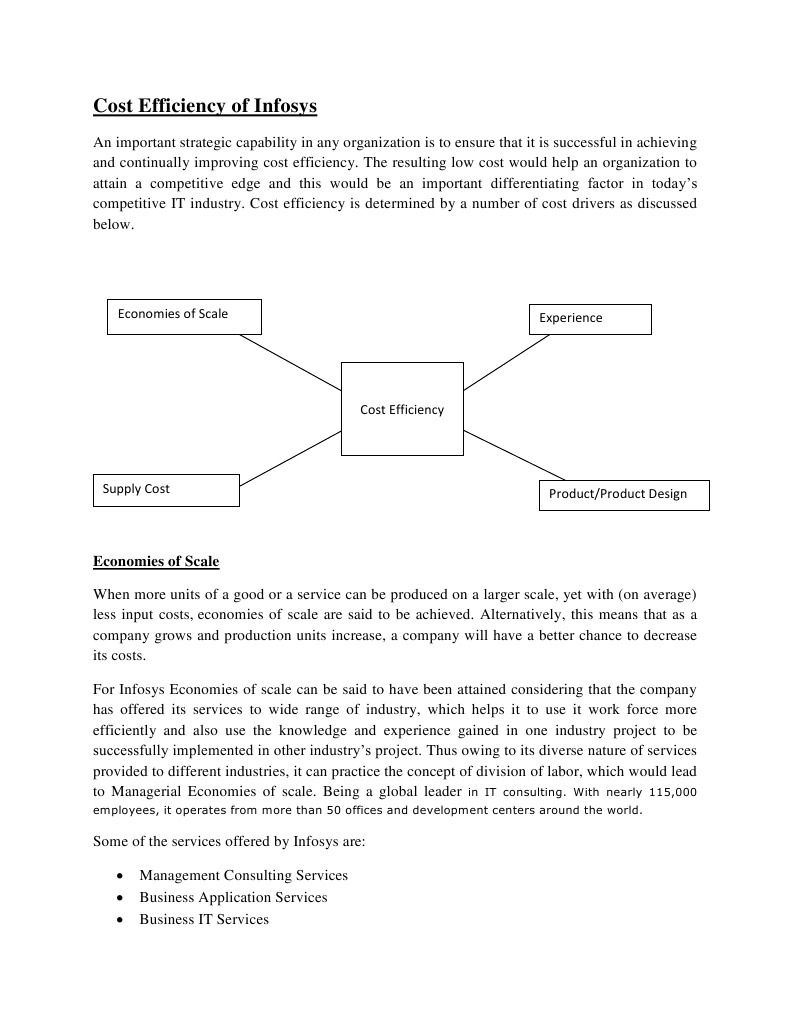 Infosys Strategies | PDF | Economies Of Scale | Innovation