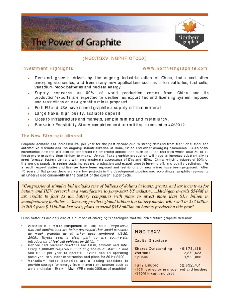Facts About Graphite As A Strategic Mineral | PDF | Graphite | Lithium