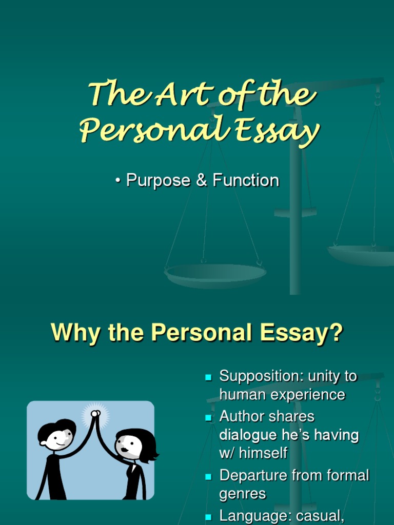 The Art of The Personal Essay: - Purpose & Function | PDF