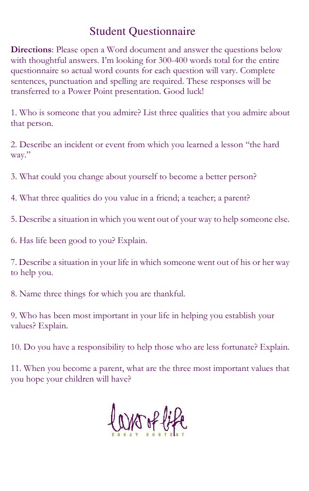 Student Reflection Questionnaire | PDF