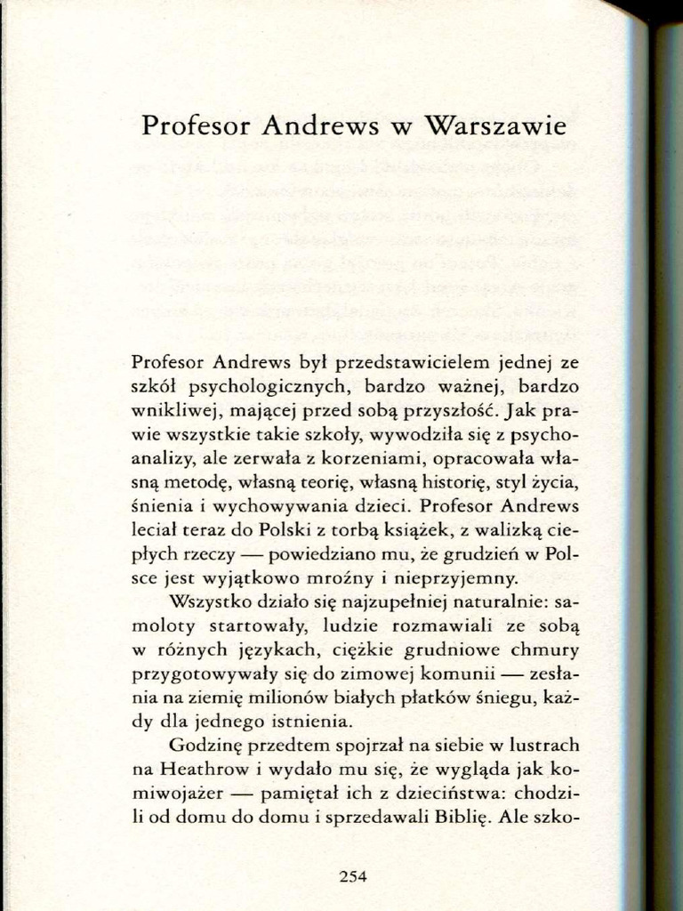 Profesor Andrews w Warszawie- Olga Tokarczuk | PDF