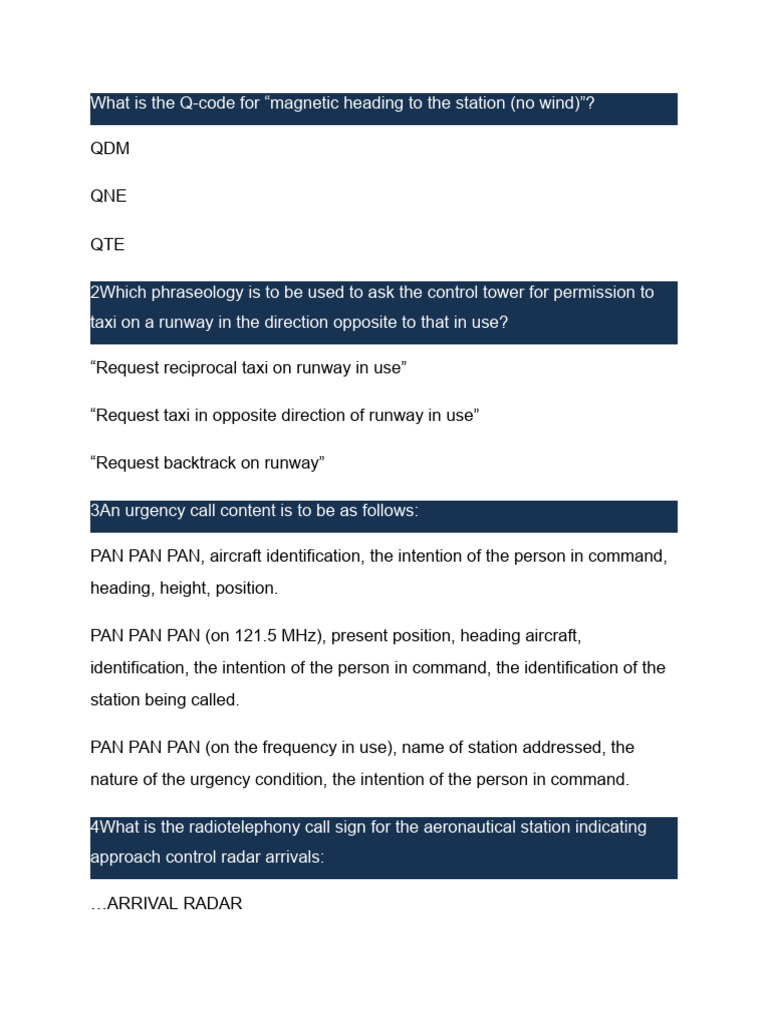 Rtr mcq new | PDF | Air Traffic Control | Instrument Flight Rules
