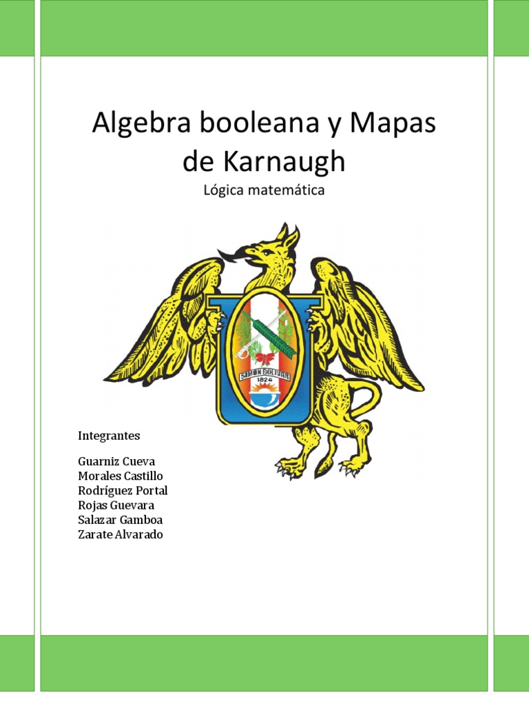 Álgebra Booleana y Mapas de Karnaugh | PDF | Puerta lógica | Lógica