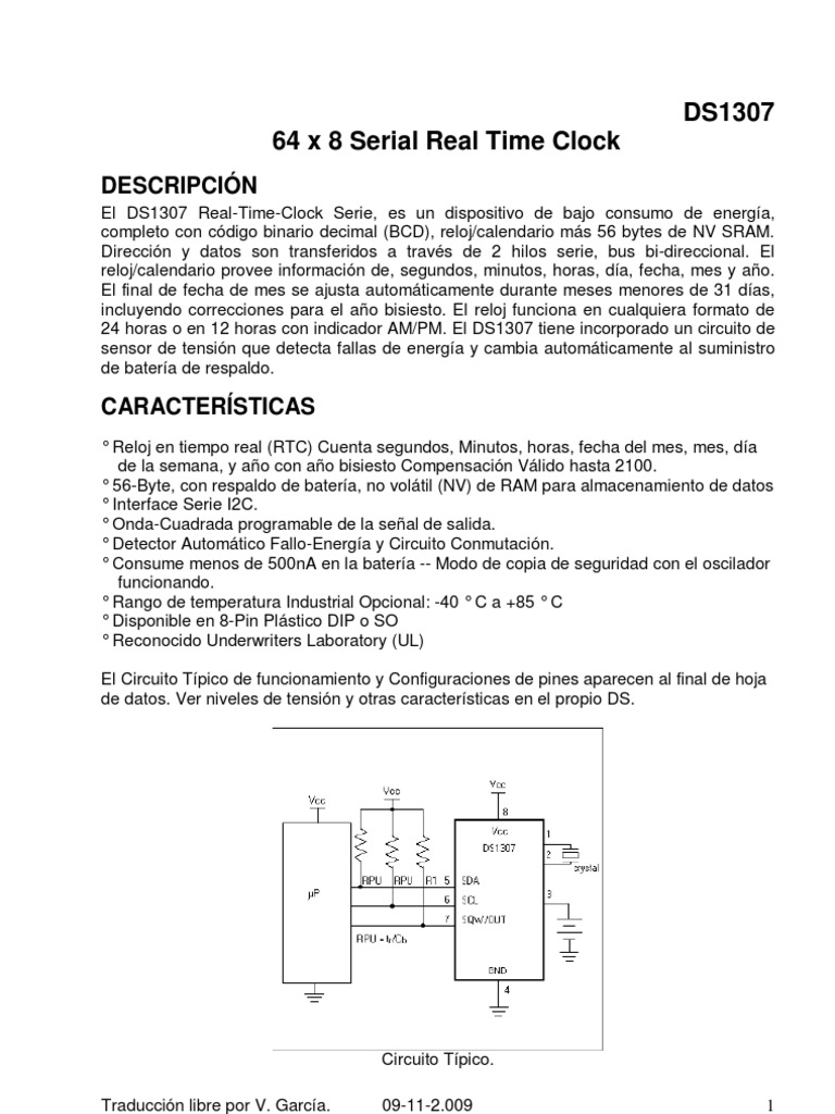 ds1307 - RTC en Español | PDF | Informática