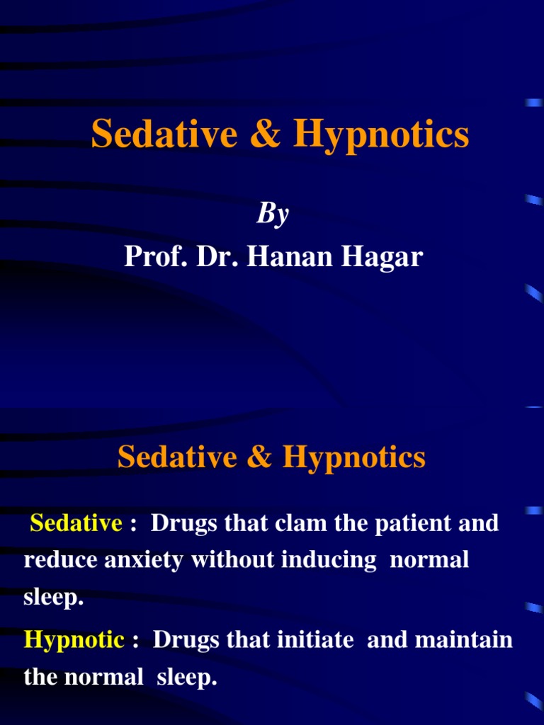 Sedative - Hypnotics | PDF | Wellness