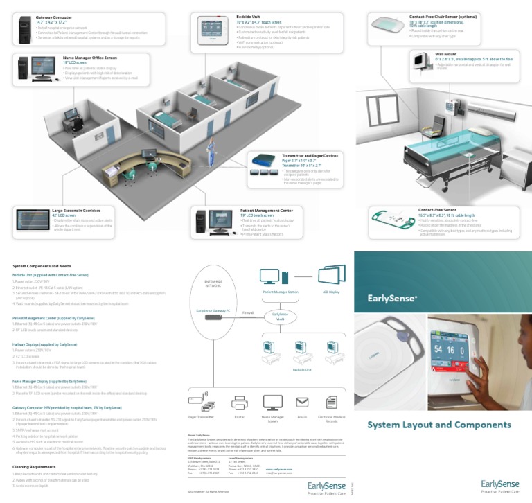EarlySense System Layout and Components | PDF | Computer Network ...