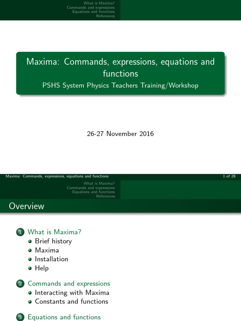 1 Maxima | PDF | Mathematics