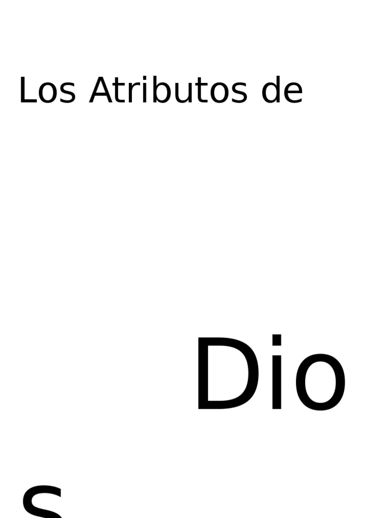 Los Atributos de Dios | PDF | Dios | Pecado