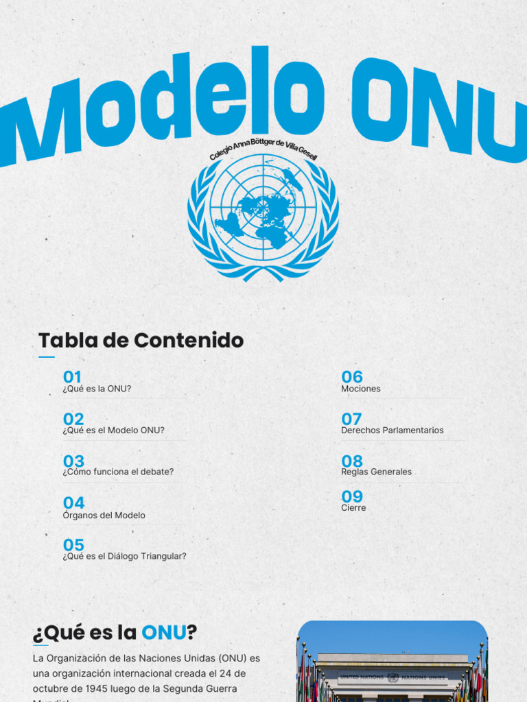 Presentacion Modelo ONU | PDF