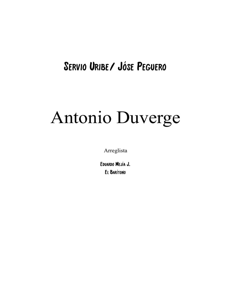 Antonio-Duverge - Partitura Completa | PDF