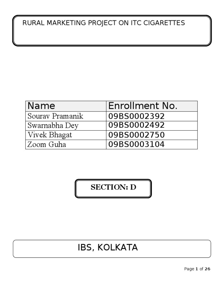 ITC Cigarettes Word | PDF | Retail | Tobacco