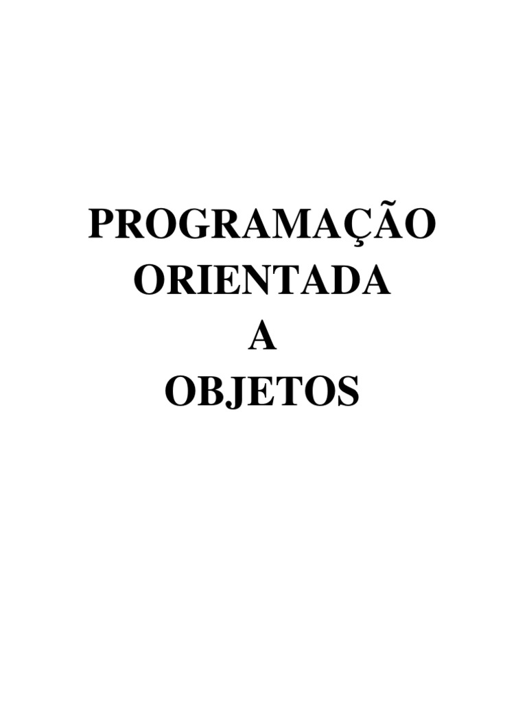 Programação Orientado A Objeto | PDF
