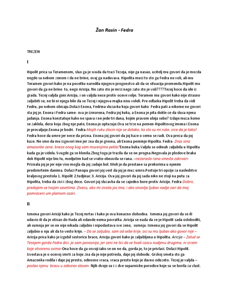 Zan Rasin - Fedra - Prepricano | PDF