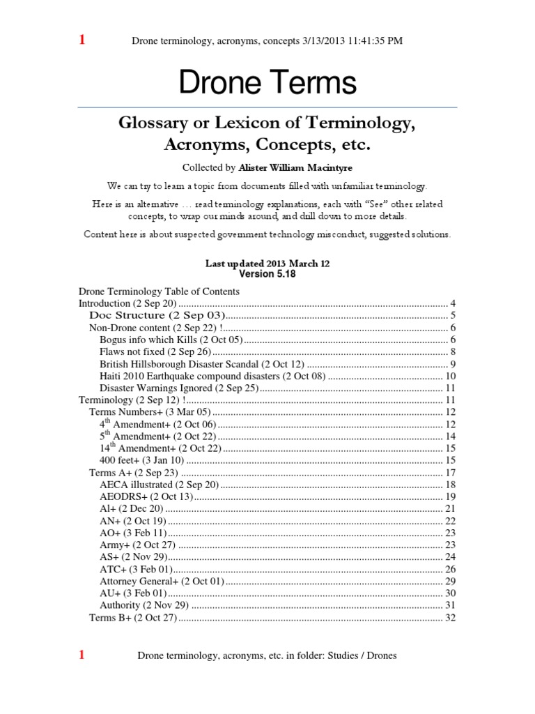Drone Terms by Al Mac | PDF | Fourth Amendment To The United States ...
