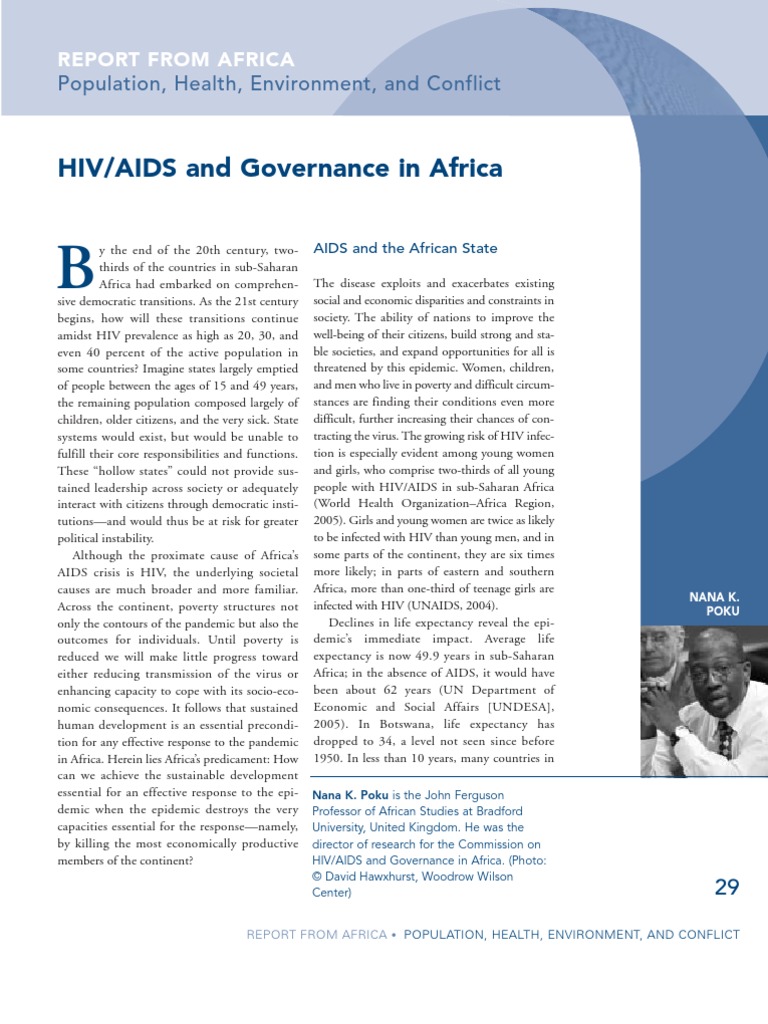HIV/AIDS and Governance in Africa | PDF | Hiv/Aids | Employment