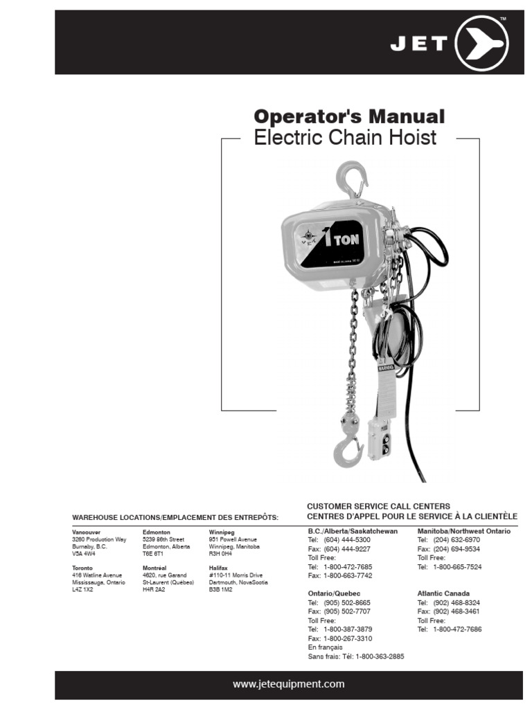 Electric Hoist Manual | PDF
