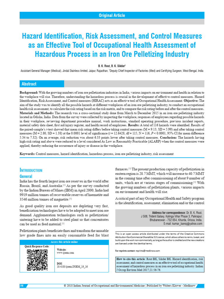 Hazard Identification, Risk Assessment, And.4 (1) | PDF | Risk ...