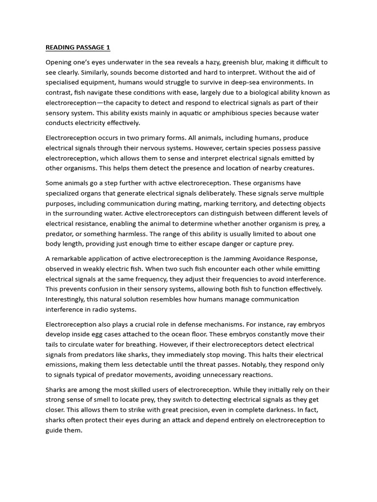 Reading Passages Class 12 | PDF