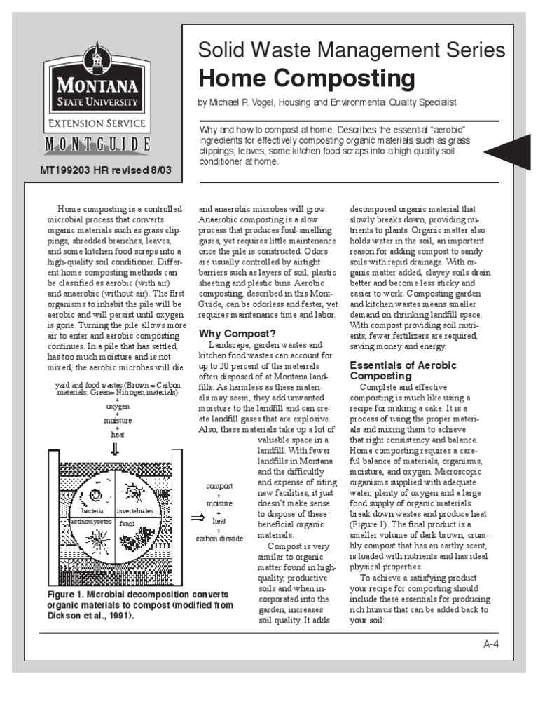 Home Composting: Solid Waste Management Series | PDF | Compost | Manure