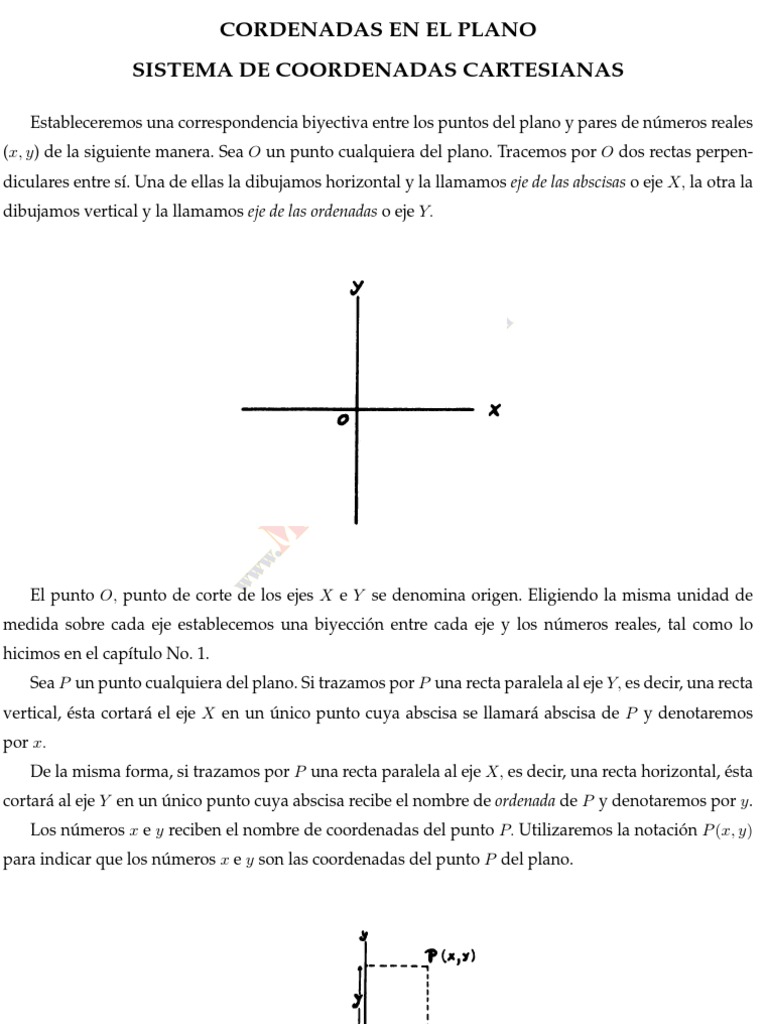 Cordenadas en El Plano | PDF | Sistema de coordenadas Cartesianas ...
