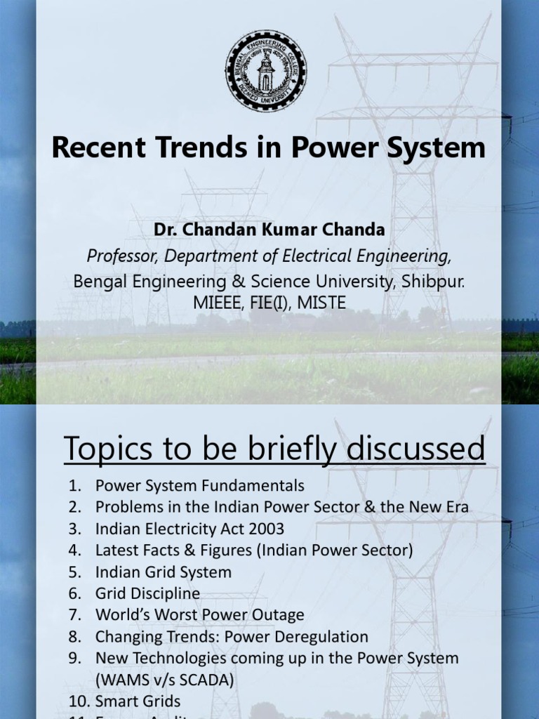 Presentation On Latest Trends in Power System by Chandan Kumar Chanda ...