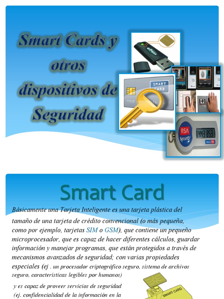 Smart Cards y Otros Dispositivos de Seguridad | PDF | Tarjeta ...