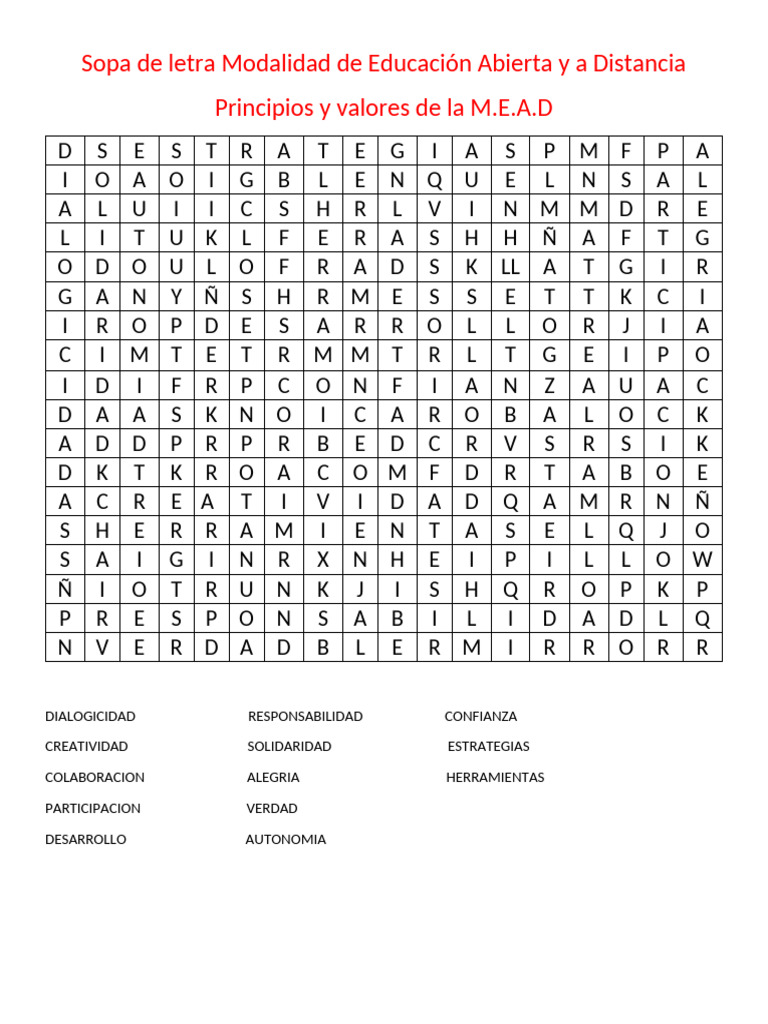 English Sopa de Letras | PDF