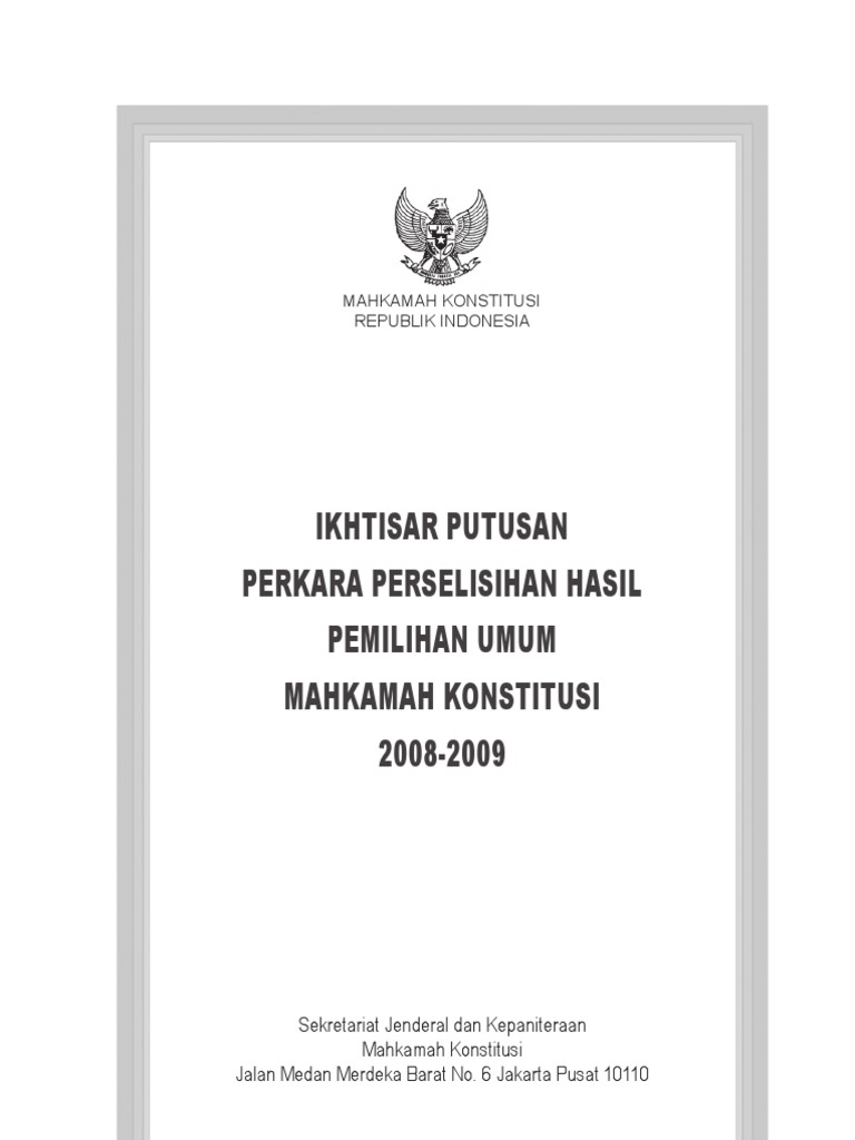 Sinopsis - Iktisar Putusan MK | PDF