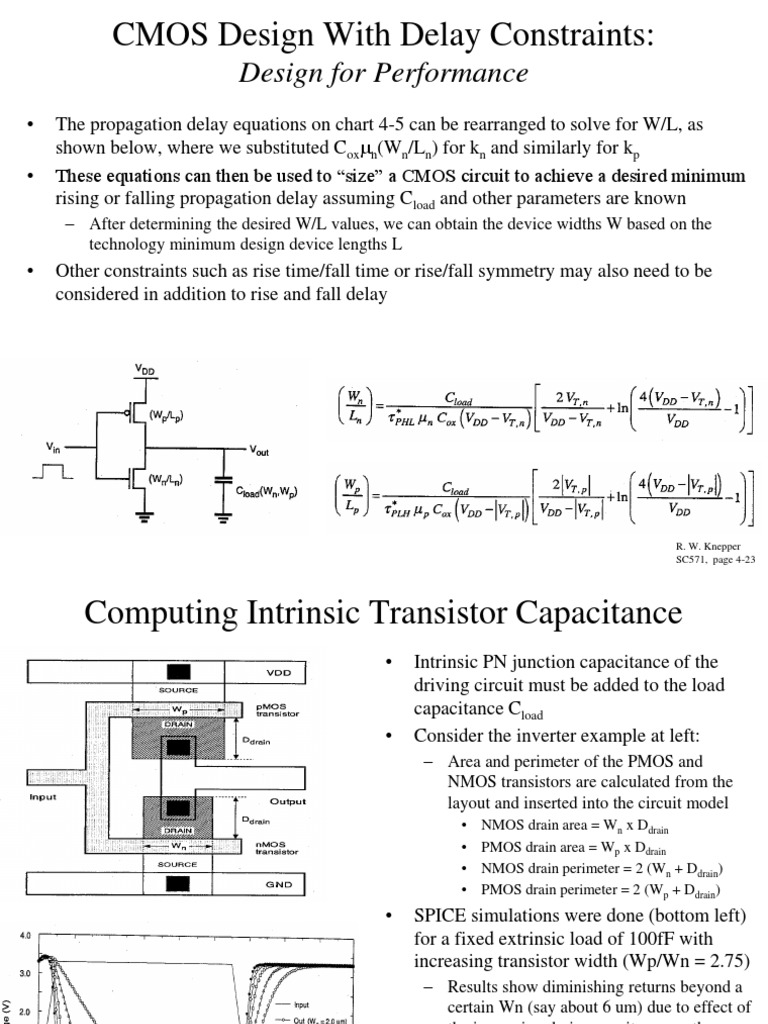 CMOS Design With Delay Constraints | PDF