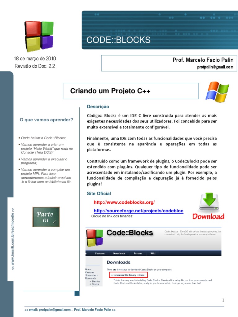 Tutorial CodeBlocks Projeto C++ e MPI | PDF | Plug-in (informática) | C