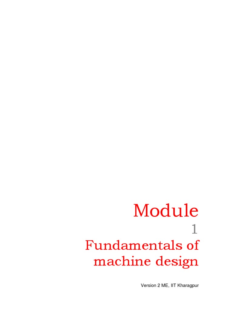 Fundamentals of Machine Design Concepts | PDF | Cast Iron | Engineering ...