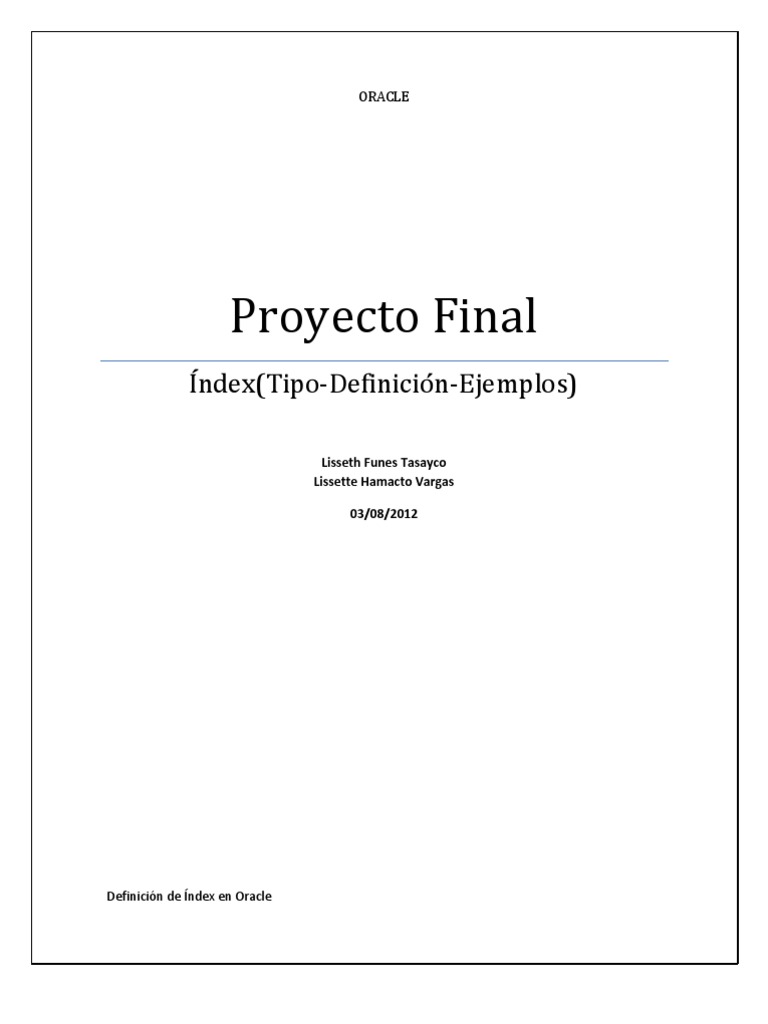 Create Index Pdf Tabla Base De Datos Sql