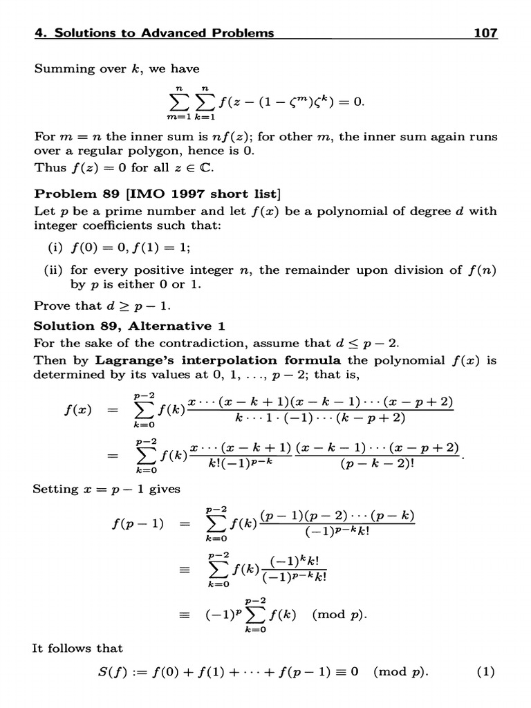 101-problems-in-algebra | PDF | Polynomial | Real Number