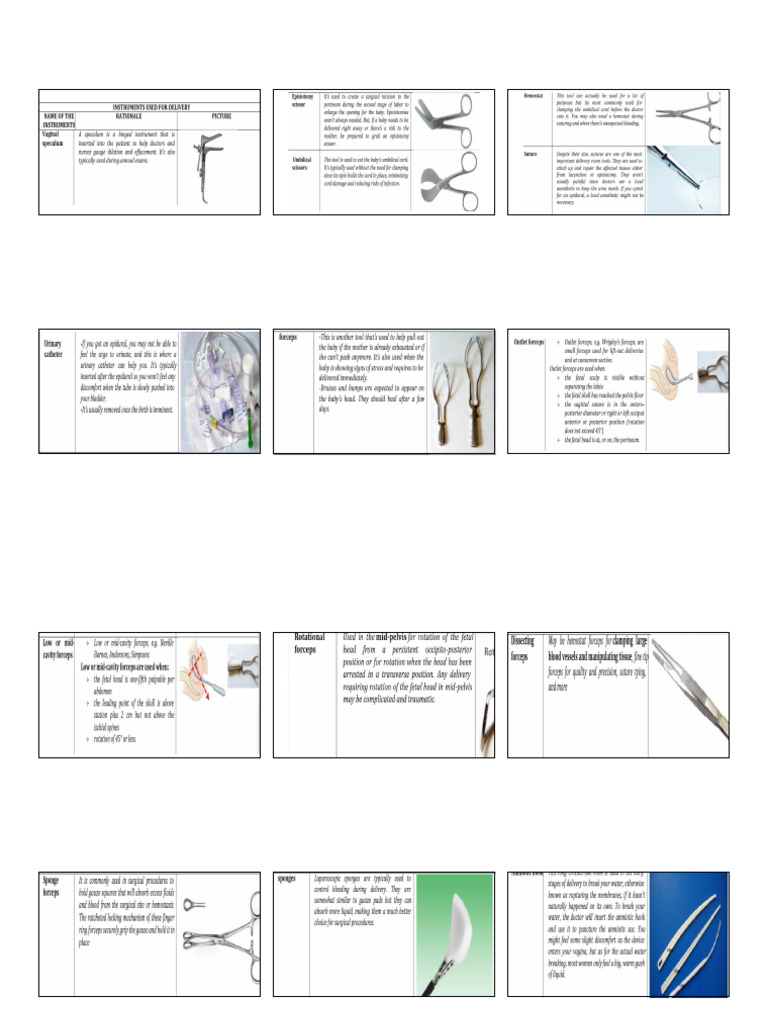 Normal Delivery Instruments 3 Files Merged 1 | PDF | Surgical Suture