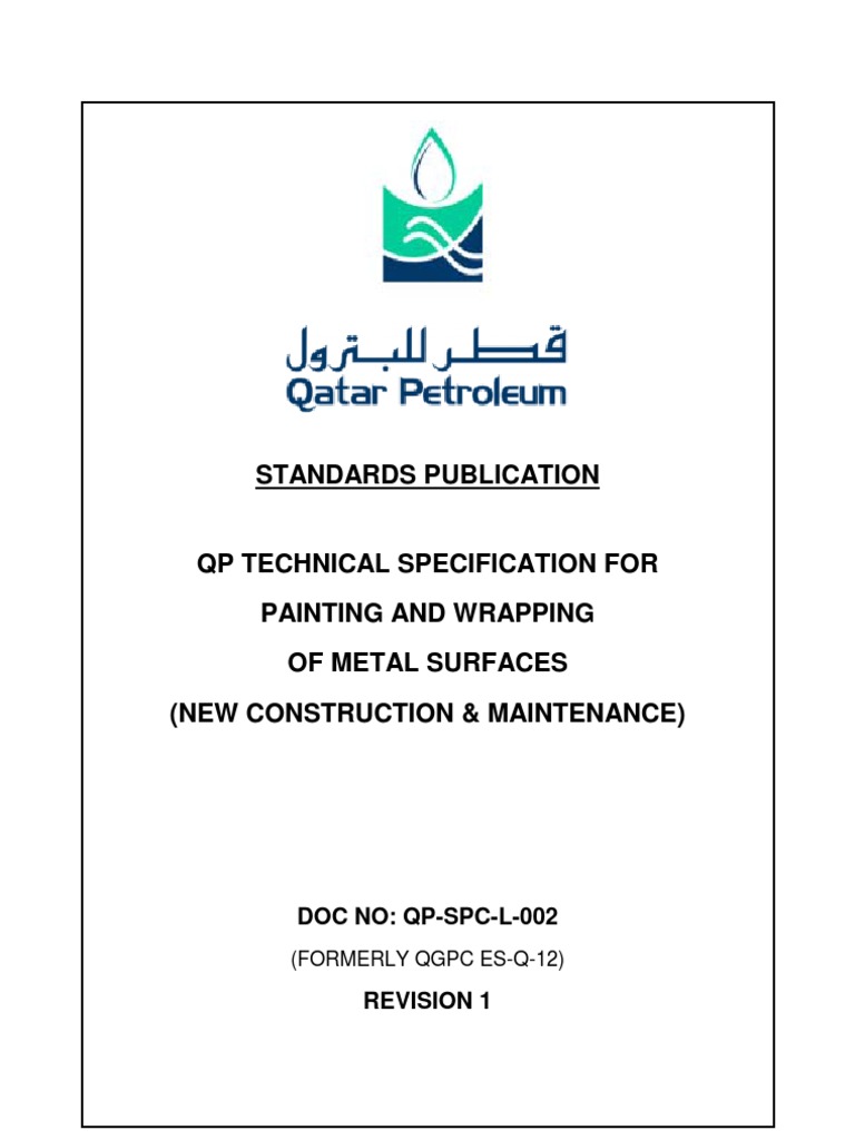 QP SPC L 002 Rev 1 | PDF | Specification (Technical Standard) | Paint