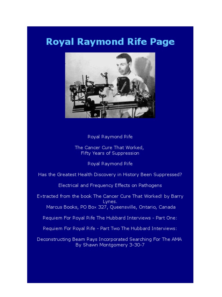The Raymond Rife Story | PDF | Electromagnetic Spectrum ...