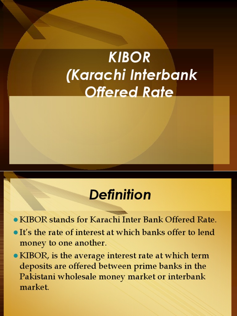 Kibor (Karachi Interbank Offered Rate | PDF | Financial Markets | Loans