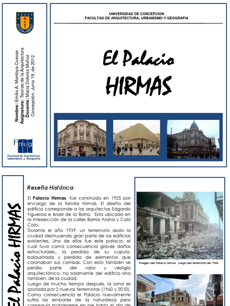 Palacio Hirmas: Historia y Reconstrucción | PDF | Hazme | Entorno natural