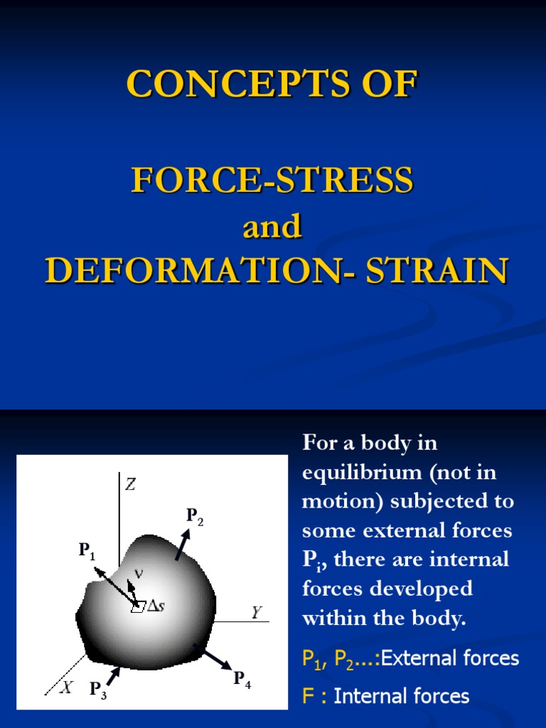 10.Concepts of Force-Stress and Deformation-Strain | Stress (Mechanics ...