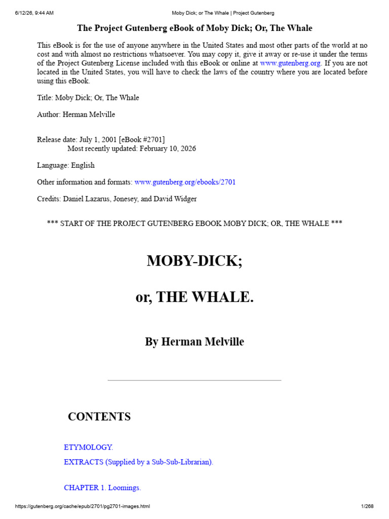 MOBY-DICK | PDF | Moby Dick | Captain Ahab