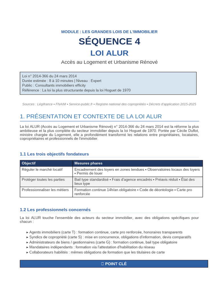 SEQUENCE4 LOI ALUR Contenu Brut Enrichi | PDF | Loi | Logement