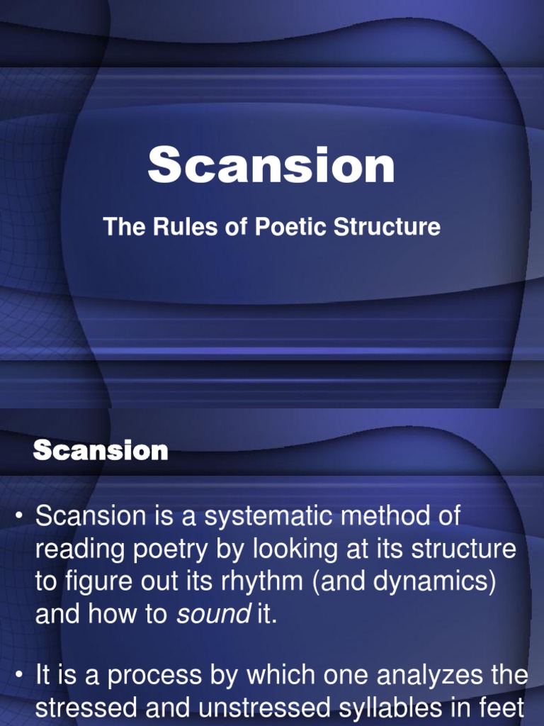 Scansion | Download Free PDF | Metre (Poetry) | Poetic Rhythm