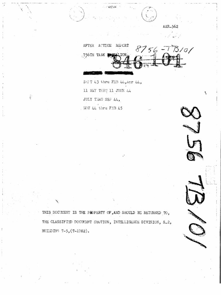 WWII 756th Tank Battalion | PDF | Tanks | Military Units And Formations