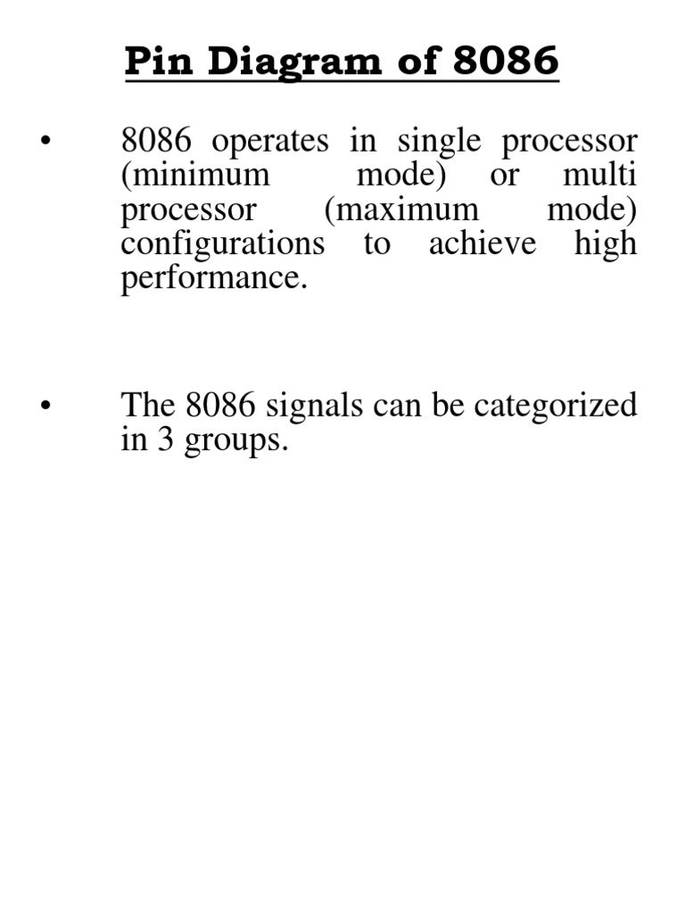 8086 Microprocessor Pin Configuration | PDF | Central Processing Unit ...